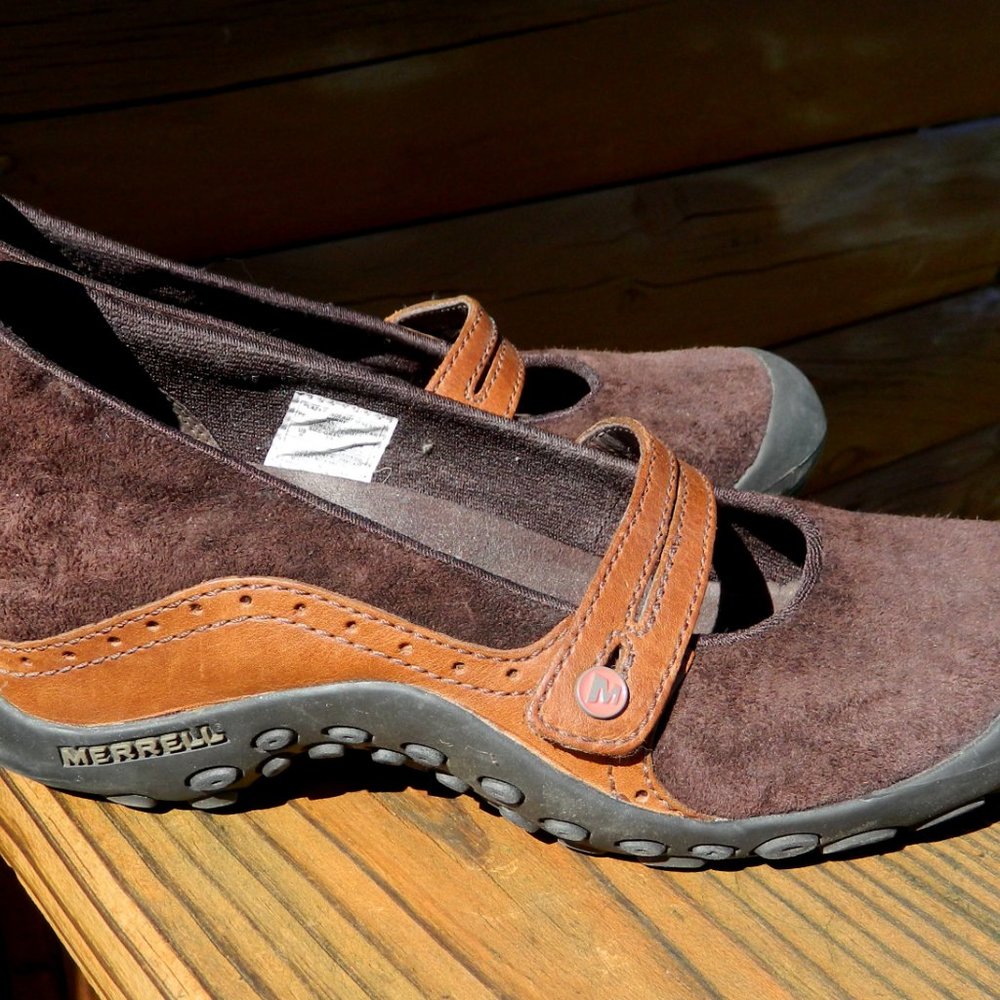 Merrell Brown Leather Mary Jane Ortholite Comfort Sho… - Gem